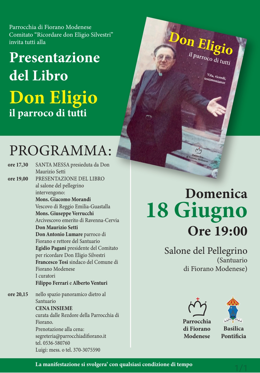 Presentazione del libro “Don Eligio il parroco di tutti” – Ufficio ...